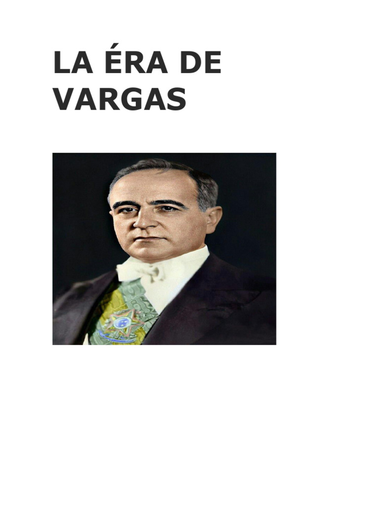La Éra de Vargas | PDF | Gobierno