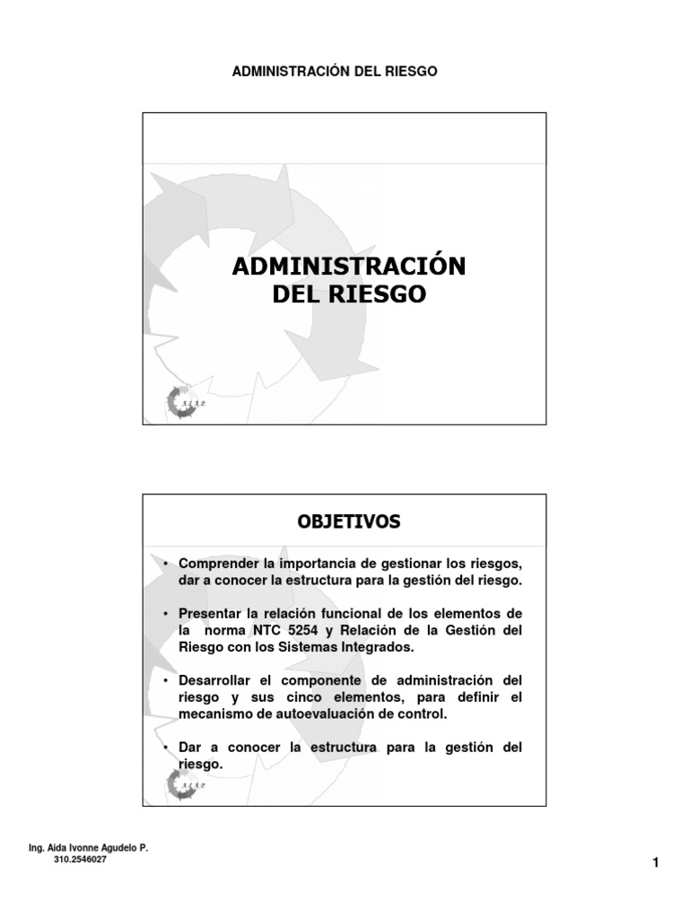 ADMINISTRACION DEL RIESGO | PDF | Riesgo
