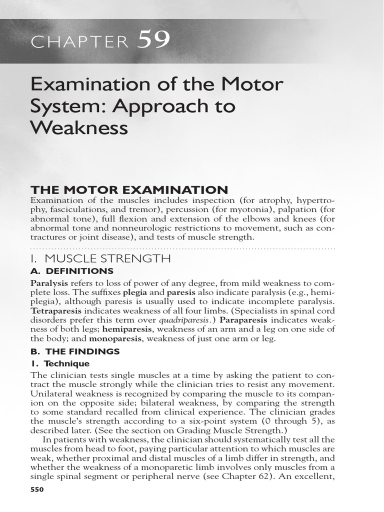 Motor System Examination Techniques | PDF | Clinical Medicine ...