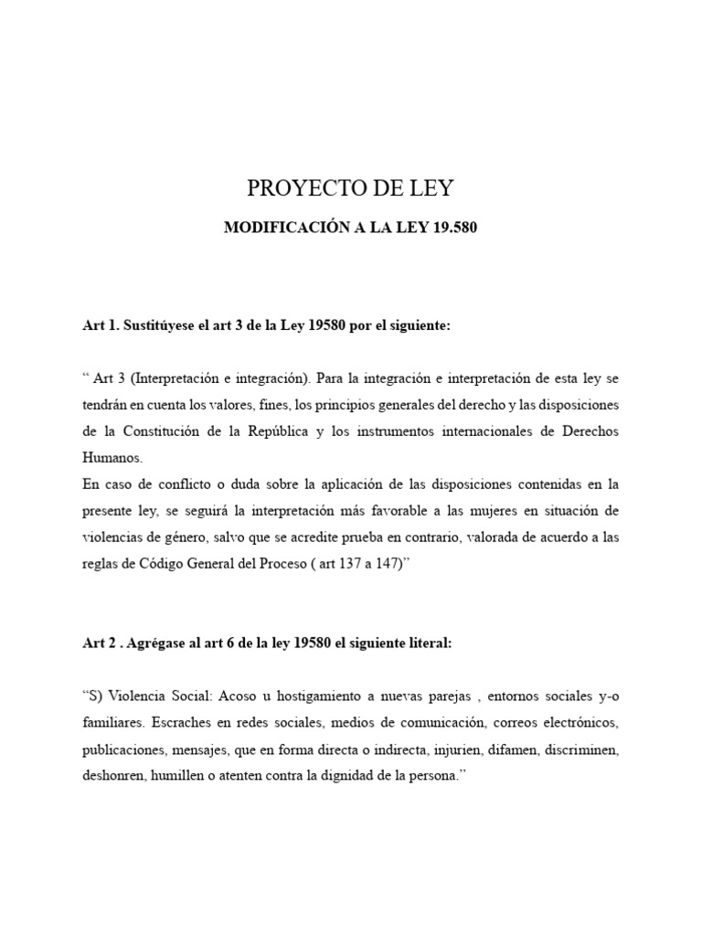 Proyecto De Ley Pdf Derecho Penal Justicia 6808