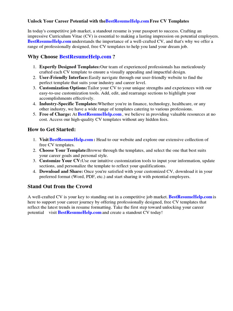 Free CV Template Student | PDF | Résumé | Http Cookie