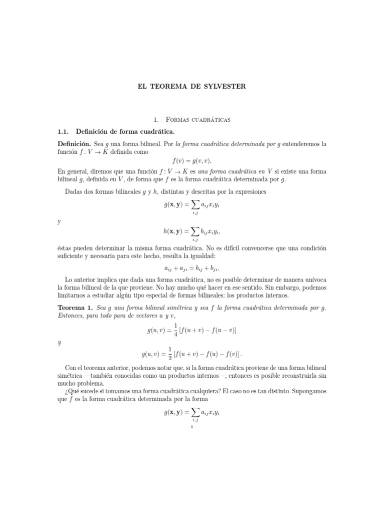 Formas Cuadráticas y Simetría | PDF | Base (álgebra lineal) | Espacio vectorial