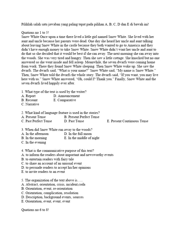 Snow White: A Narrative Analysis | PDF | Dumpling | Snow White