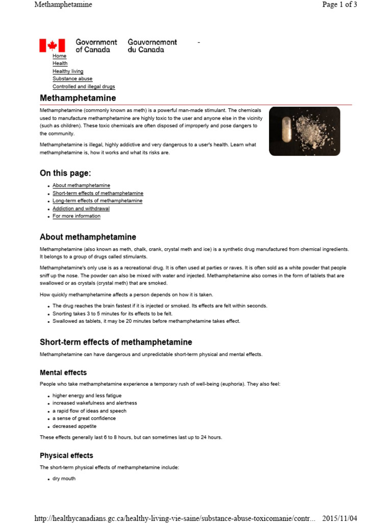 Methamphetamine | PDF | Methamphetamine | Stimulant