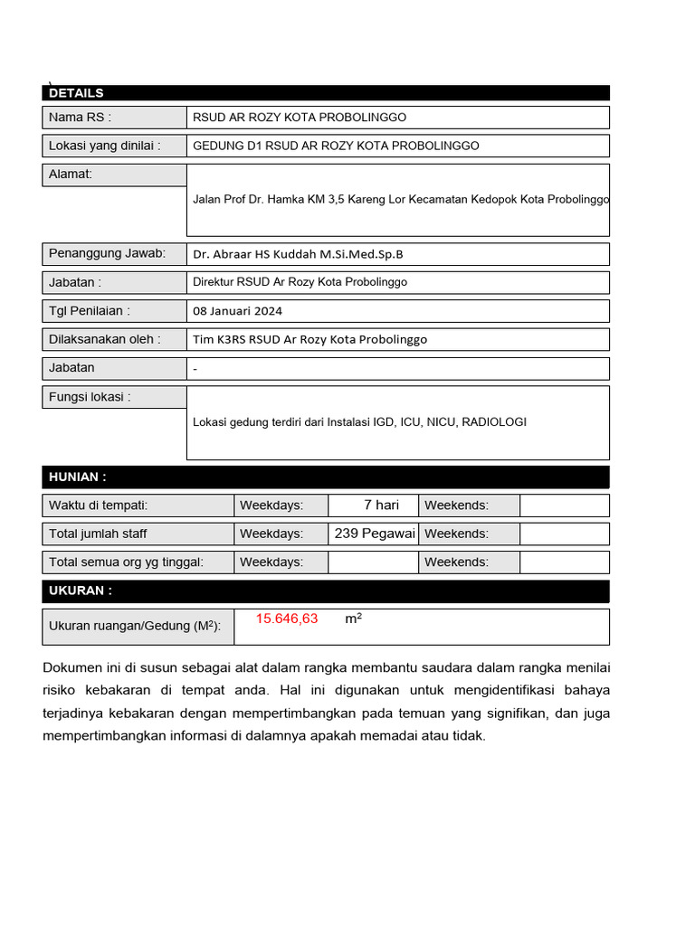 FSRA Gedung D1 | PDF