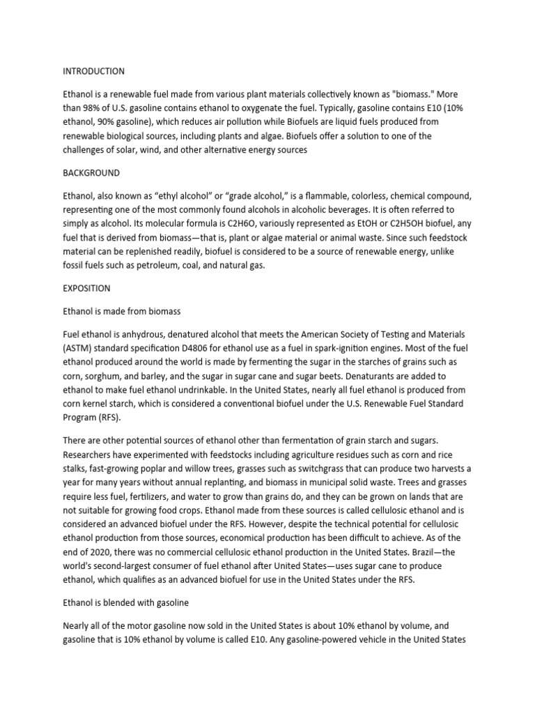 Envi | PDF | Biofuel | Ethanol