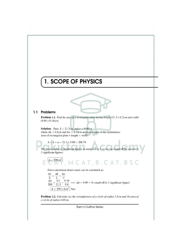 Xi Physics Numericals | PDF