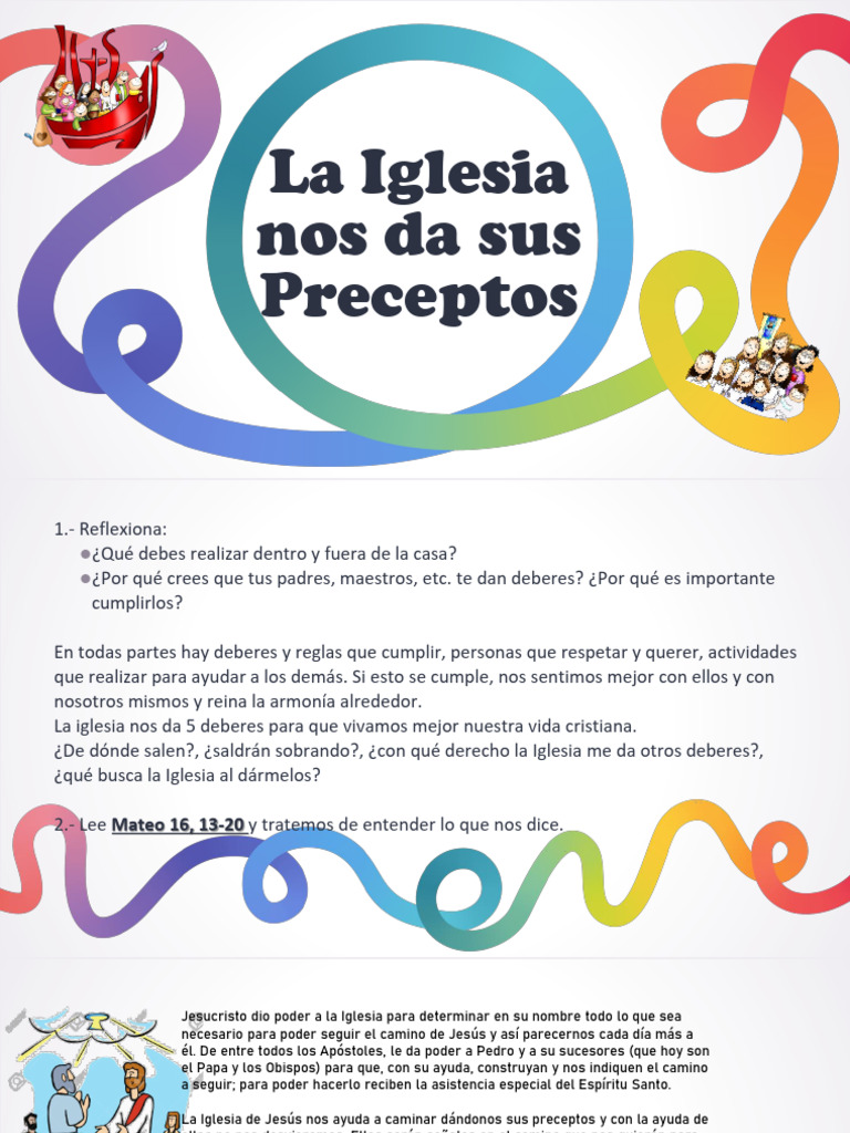 22 La Iglesia Nos Da Sus Preceptos | PDF | Iglesia Católica | eucaristía