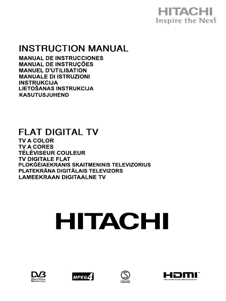 Hitachi 32HE4100 LED TV | PDF | Hdmi | Ingenieria Eléctrica