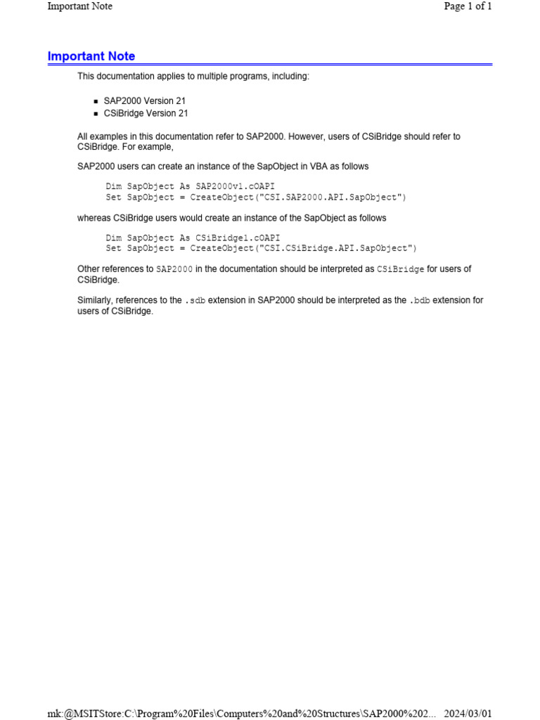 SAP2000 & CSiBridge User Guide | PDF