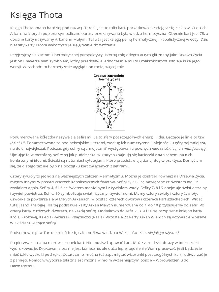 Księga Thota Franz Bardon | PDF