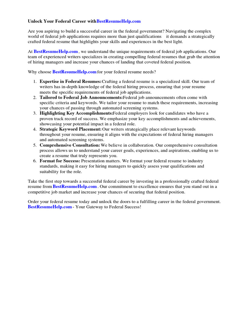 Federal Job Resume Help | PDF | Résumé | Recruitment