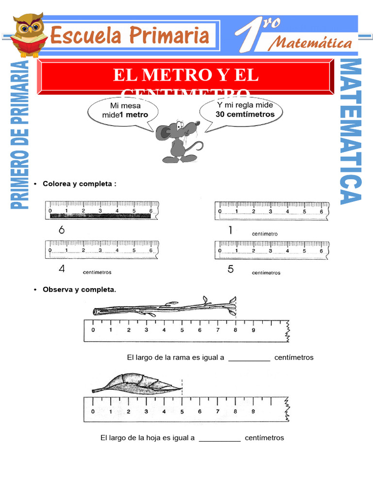 El-Metro-y-el-Centimetro-para-Primero-de-Primaria | PDF