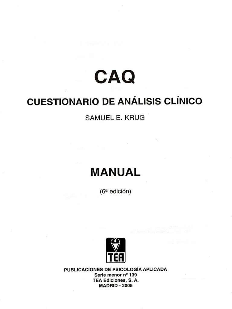 CAQ Manual | PDF