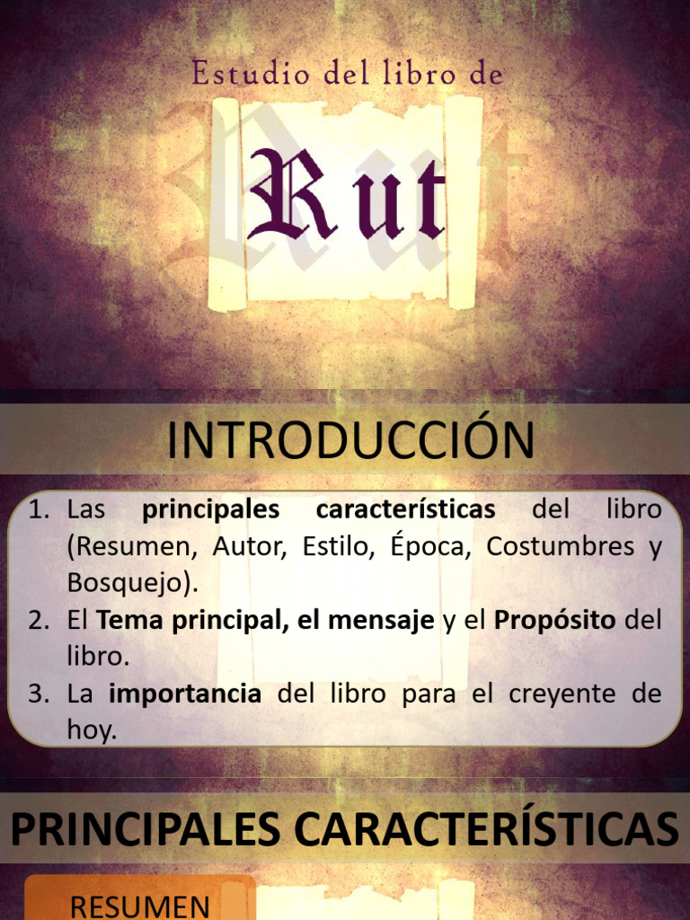 Introduccic3b3n Al Libro de Rut | PDF | Contenido bíblico | Creencia ...