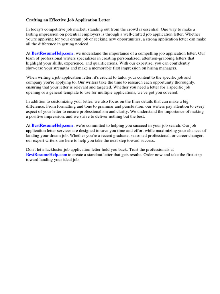 Job Application Letter Sample Ielts | PDF | International English ...