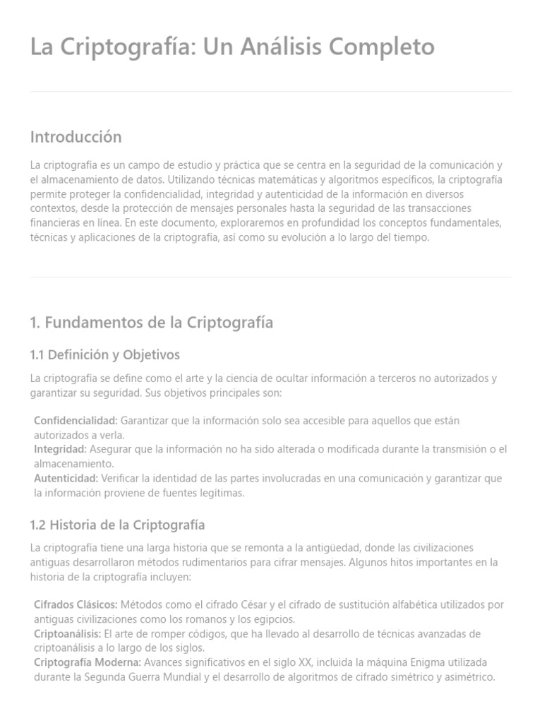 Criptografia - Analisis Completo | PDF | Criptografía | Criptoanálisis
