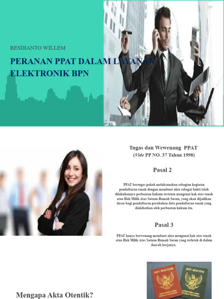 Peranan PPAT Dlam Layanan Eletronik BPN | PDF
