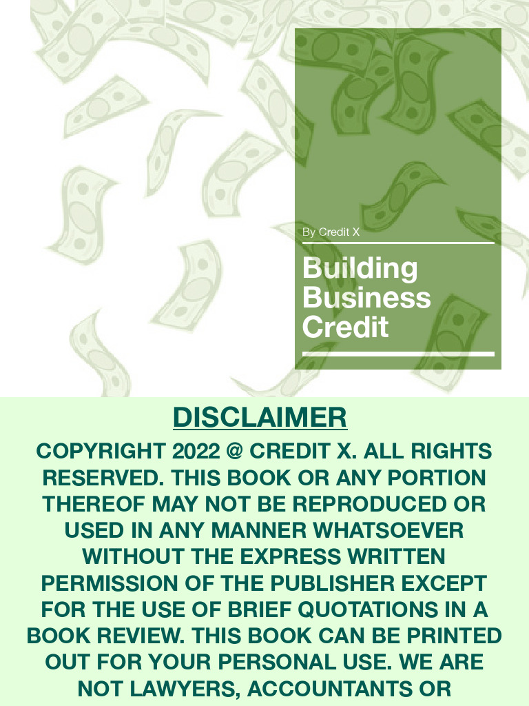 Building Business Credit - CreditX | PDF | Credit | Finance & Money ...