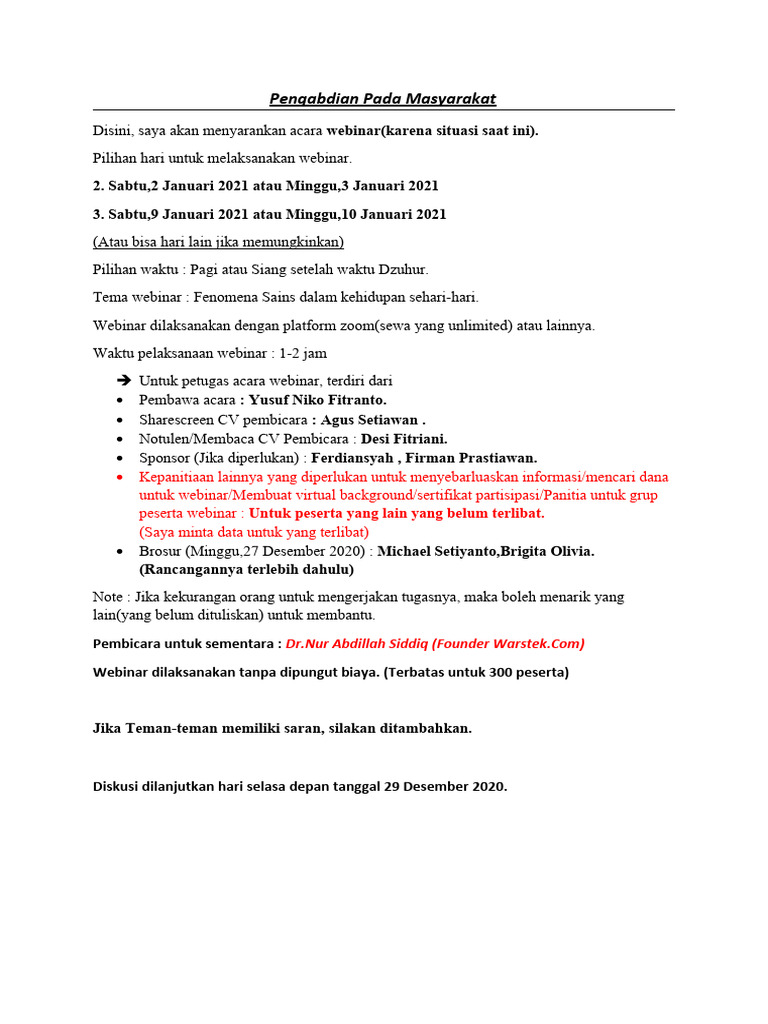 Kegiatan PPM OSC 2020 - Rev 1 | PDF | Karier & Perkembangan | Seni