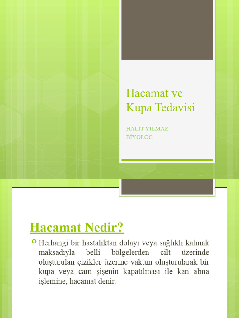 Hacamat Ve Kupa Tedavisi SLAYT | PDF
