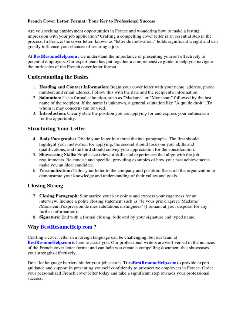 French Cover Letter Guide | PDF | Iwo Jima
