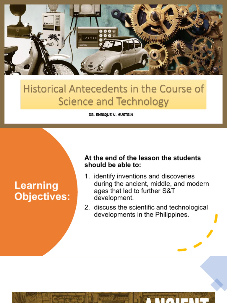 Module 2 Historical Antecedents in The Course of Science and Technology ...