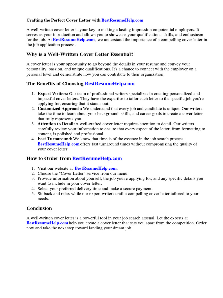 Well Written Cover Letter | PDF | Résumé