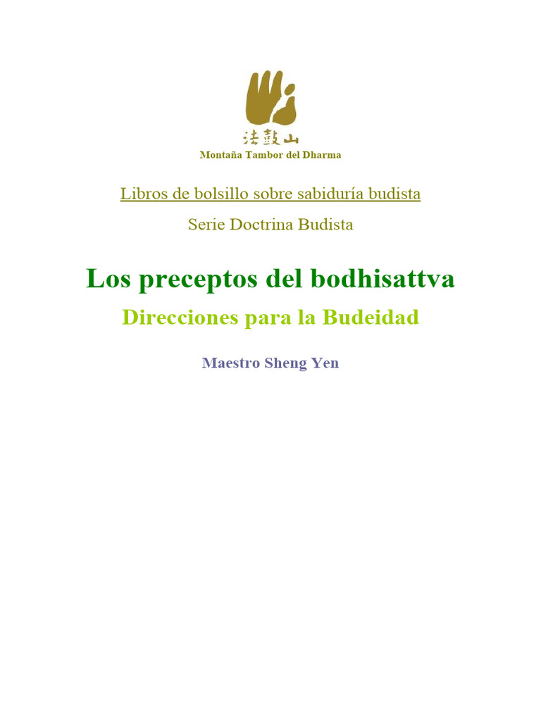Preceptos del Bodhisattva en Budismo | PDF | Bodhisattva | Mahayana