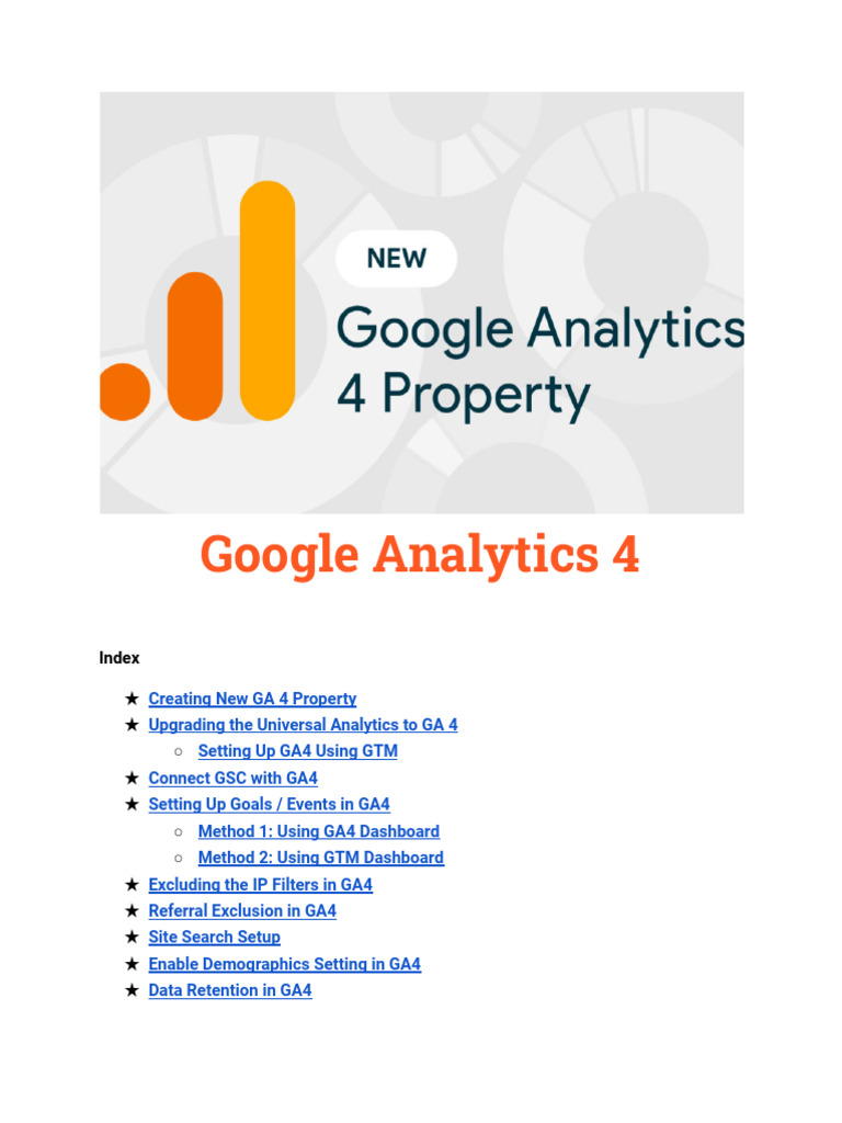 GA4 Setup Guide and Goal Configuration | PDF | World Wide Web ...