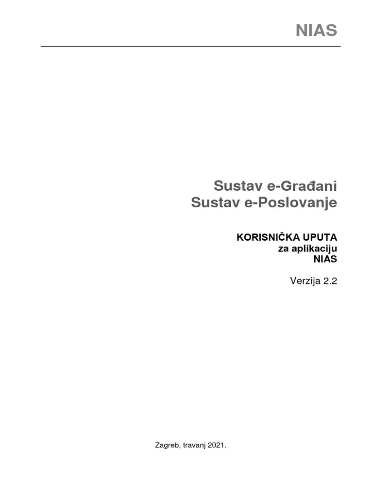 NIAS Korisnicka Uputa | PDF