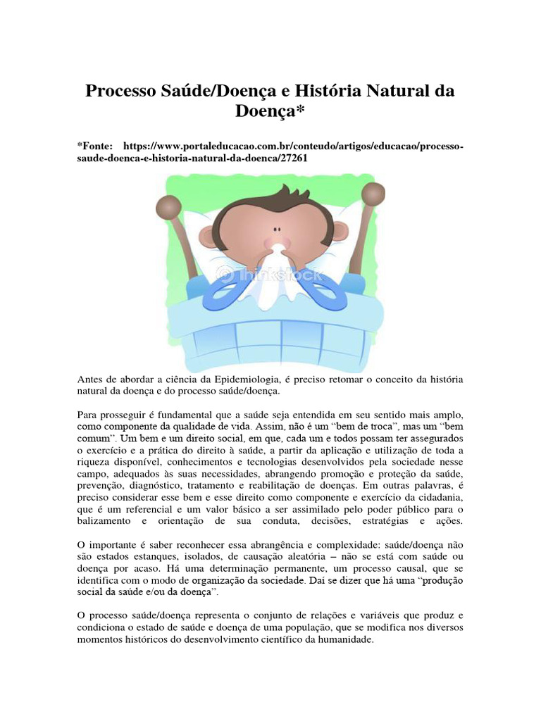 Processo_Sade_Doena_-_Histria_Natural_da_Doena | PDF | Epidemiologia ...