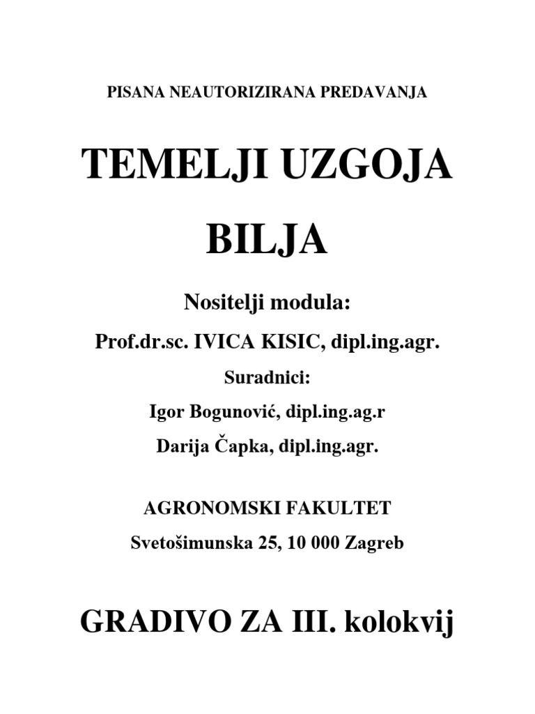 III Dio TUB Kolokvij | PDF