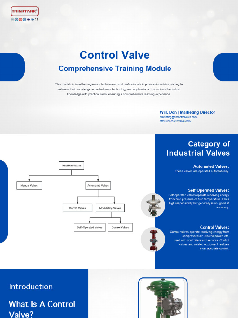 Training Module THINKTANKcontrol Valve PDF | PDF | Valve | Actuator