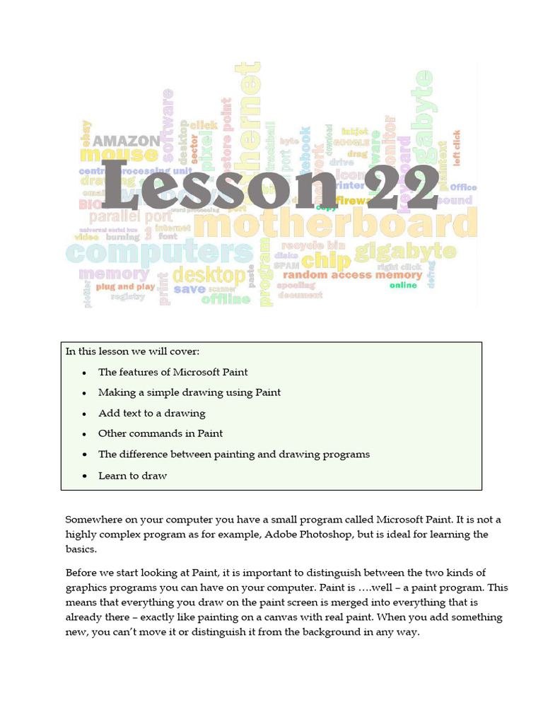 Lesson 22 | PDF | Drawing | Button (Computing)