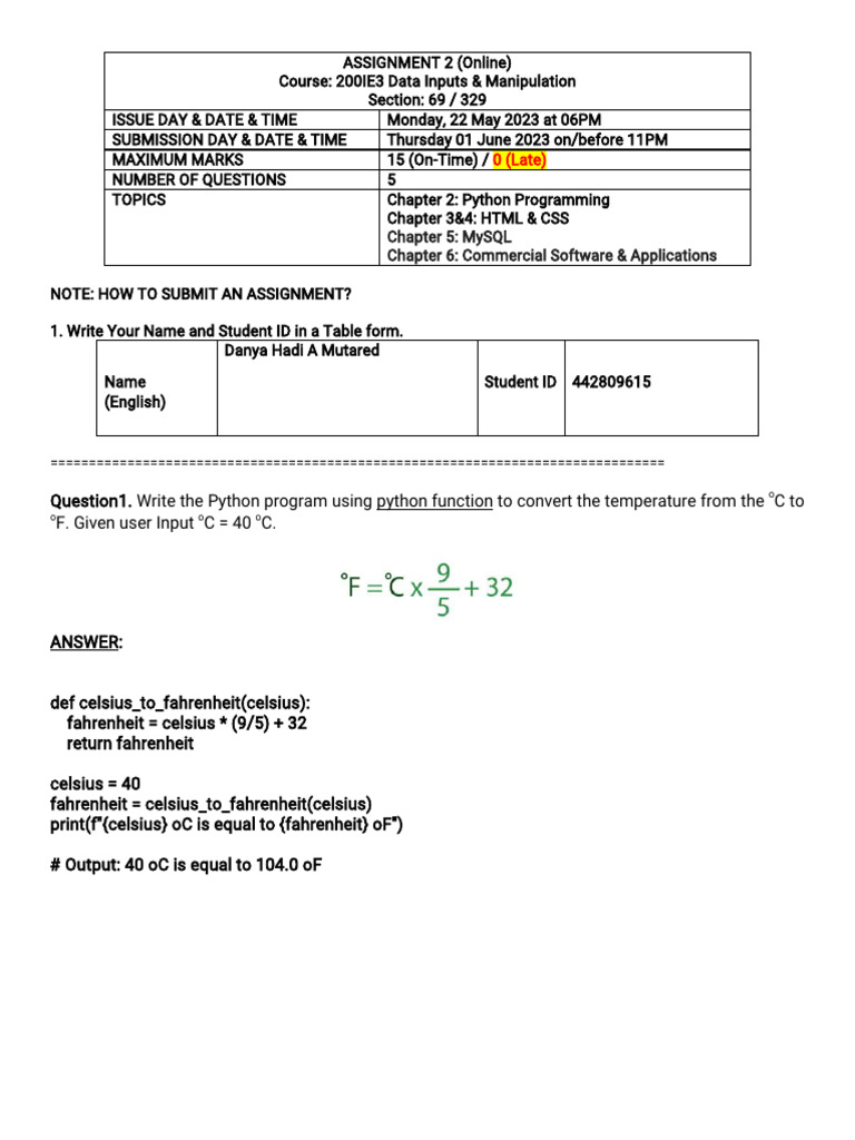Assignment 2 1 | PDF