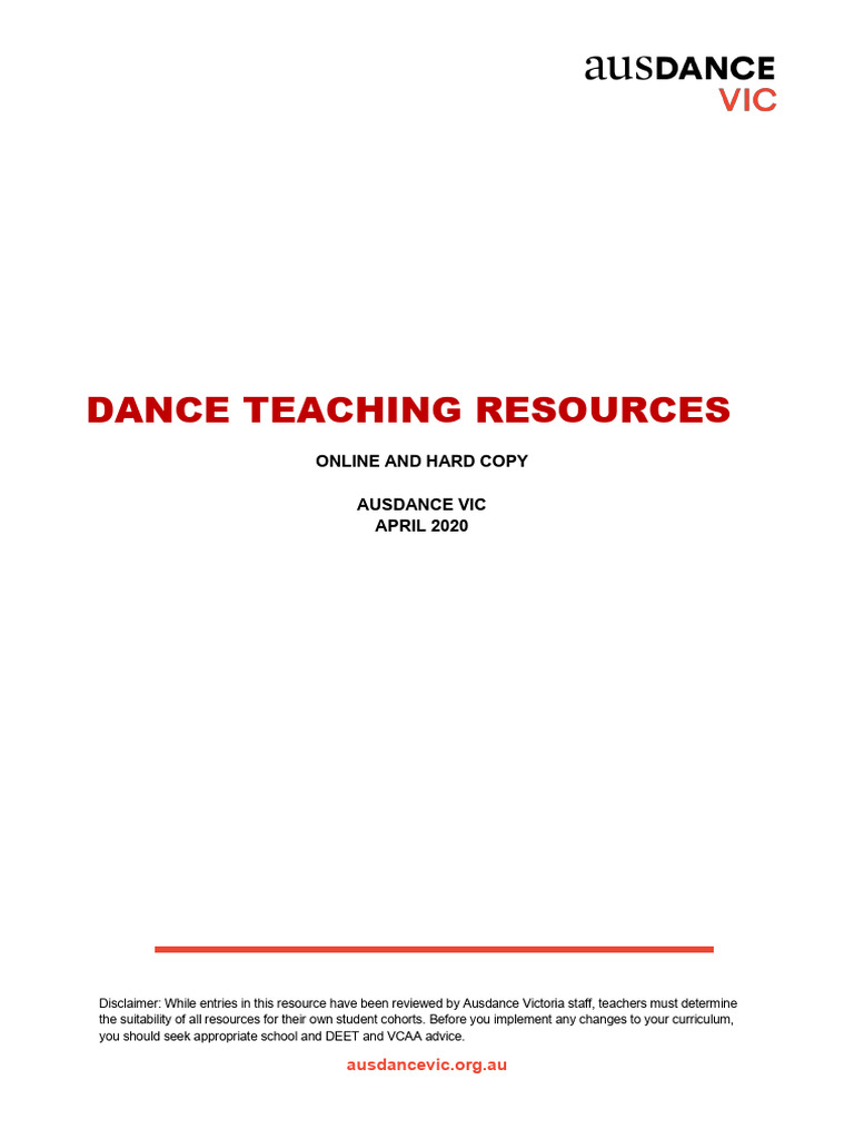 Online Dance Teaching Resources Guide | PDF | Dances | Teachers