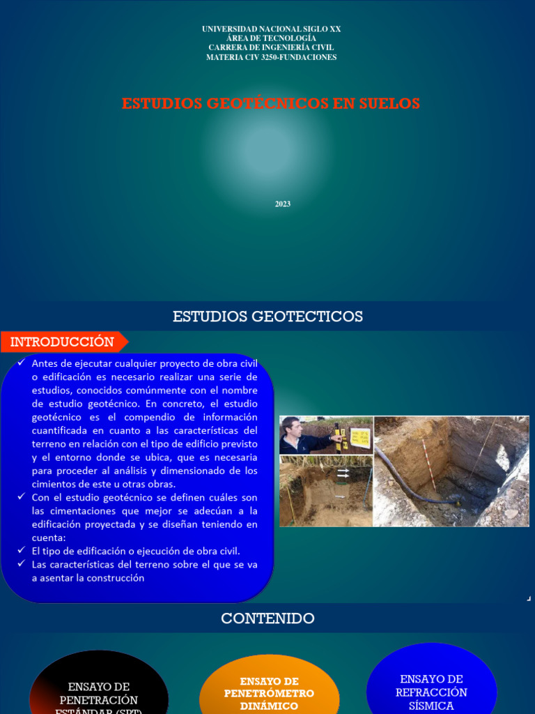 Estudios Geotecnicos en Suelos | PDF