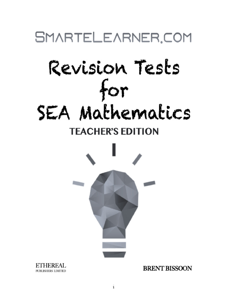 Revision Tests For Sea Mathematics - Answers Only (Not Solutions) | PDF ...