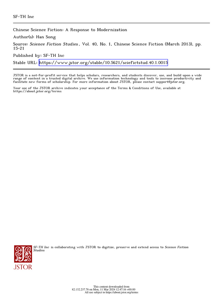 Chinese Sci-Fi's Modern Renaissance | PDF | Science Fiction | China