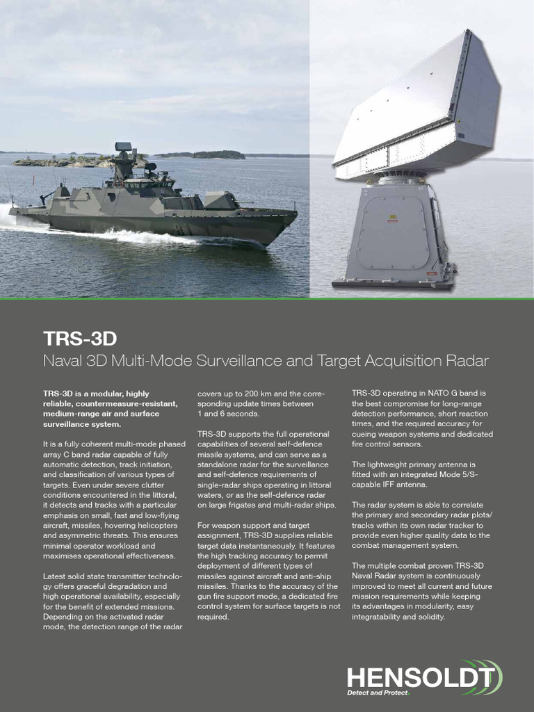 HENSOLDT - TRS-3D_datasheet_E_01 | PDF | Radar | Missile