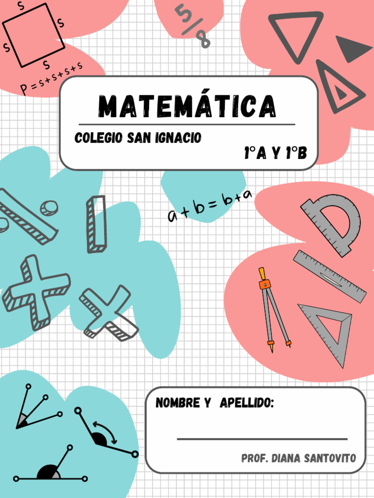 Cuadernillo de MATEMÁTICA 2024 1er Año. Alumno | PDF | Números | Triángulo