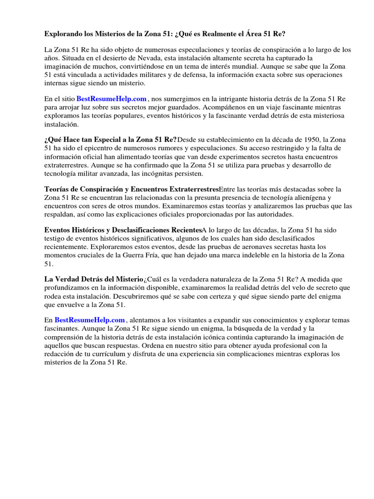 Misterios de la Zona 51 Re Revelados | PDF | Libros para adolescentes