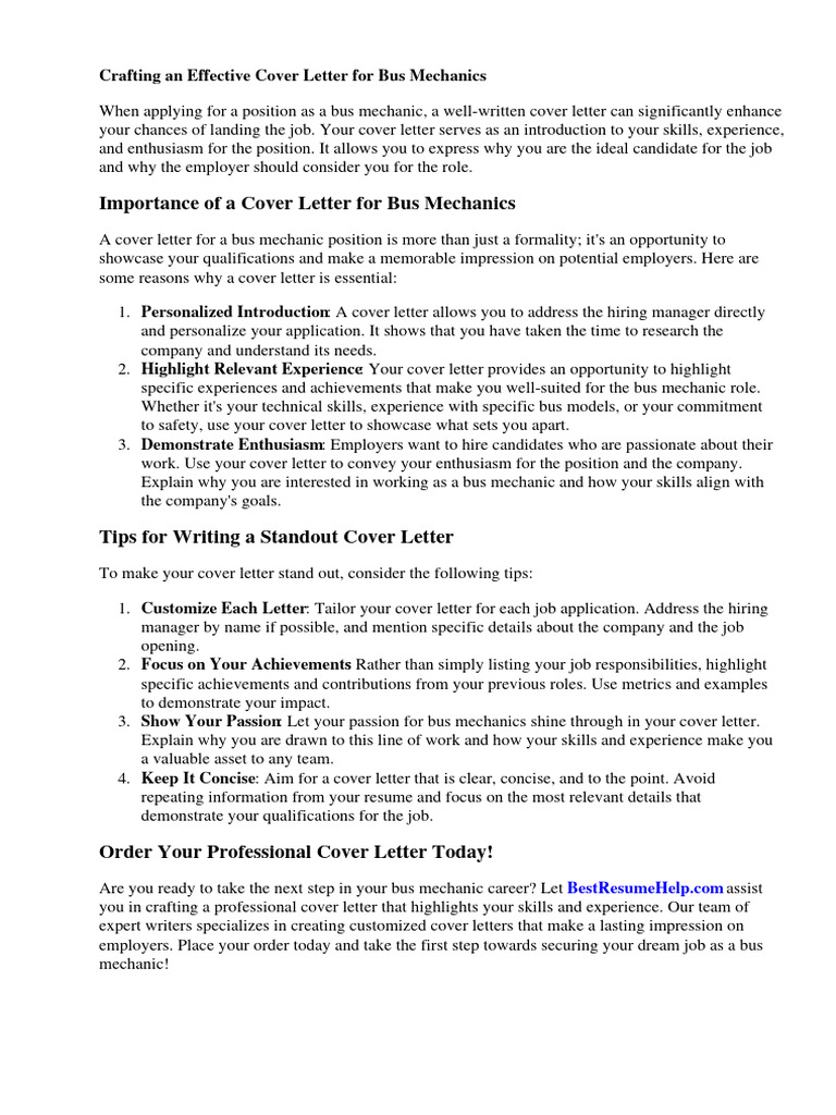 Cover Letter For Bus Monitor | PDF | Résumé | Recruitment