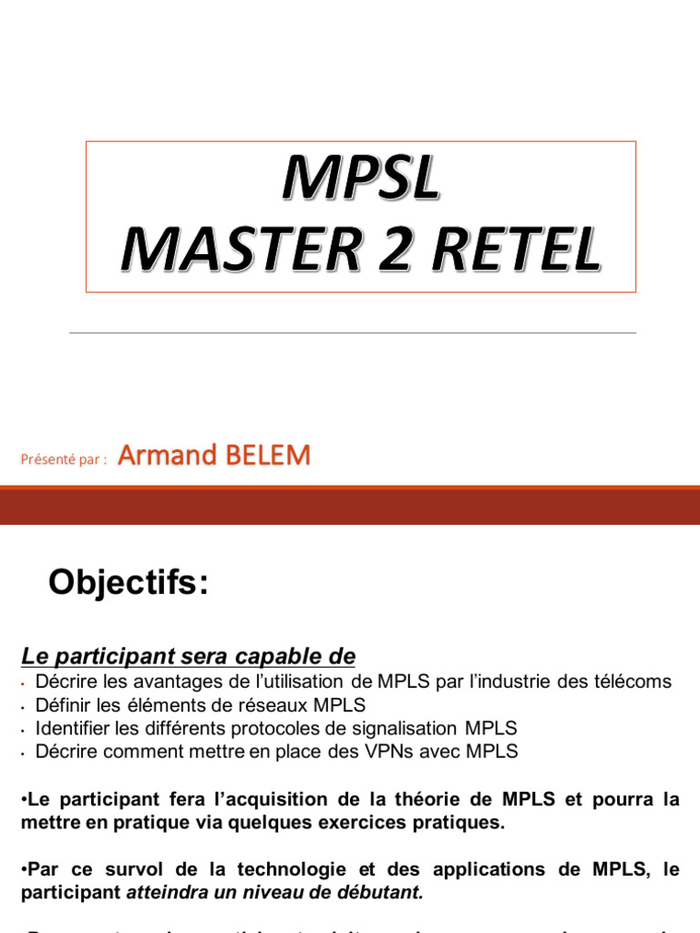 Introduction à MPLS et ses applications | PDF | Mise en réseau ...