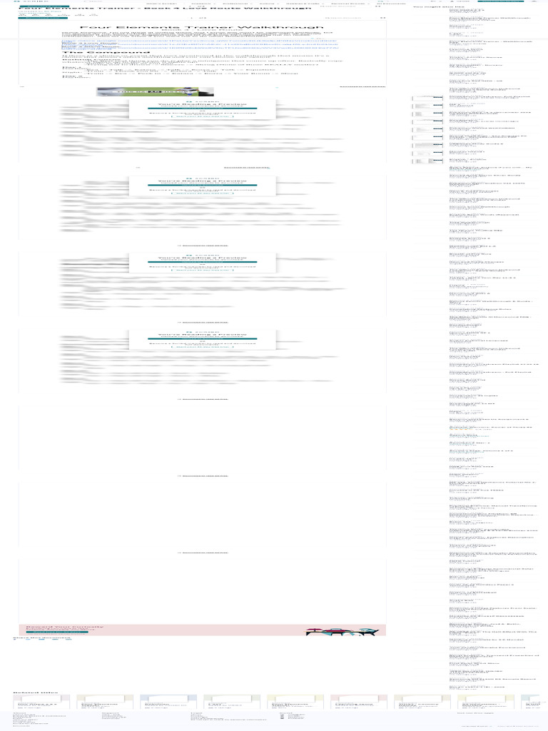 Four Elements Trainer - Book 4 Love Route Walkthrough - PDF | PDF