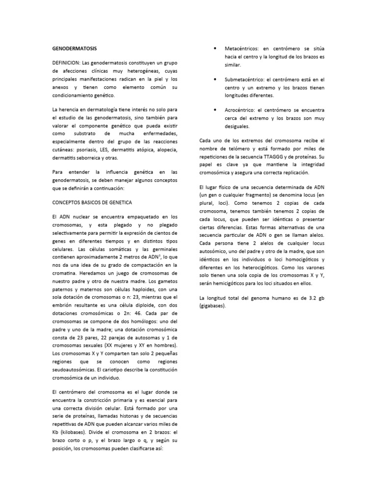 Genodermatosis | PDF