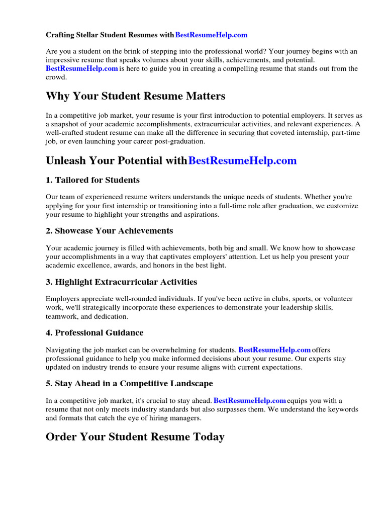 Student CV Cover Letter | PDF