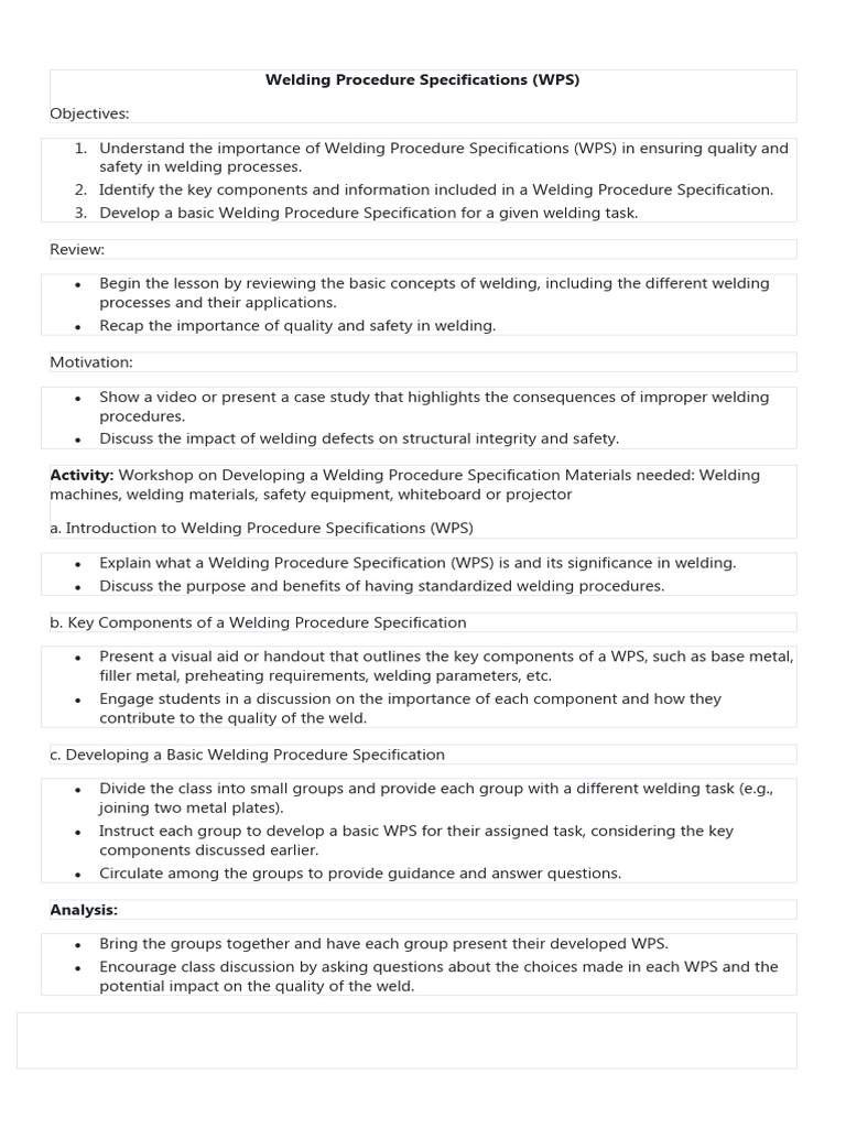 PERFORM FILLET WELD ON CARBON STEEL PLATES LO 2. Weld Carbon Steel ...