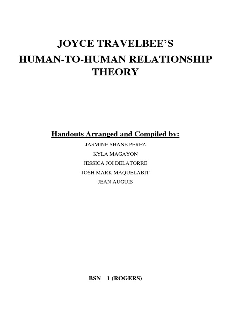 Joyce Travelbee | PDF | Nursing | Theory